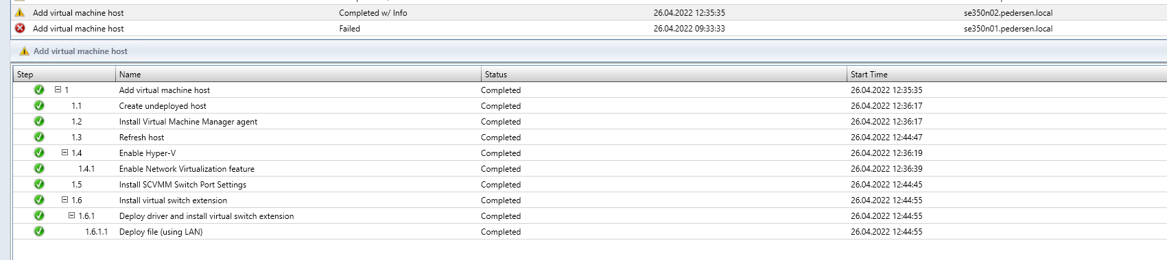 VMM 2022 Agent Upgrade Problem and Adding New physical hosts ...
