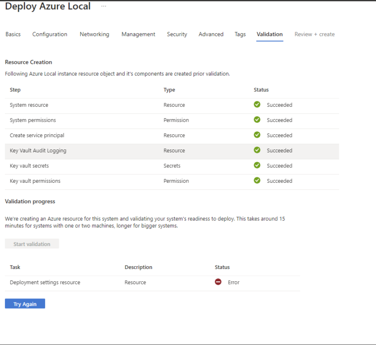 Validation Timeout Deploying Azure Local Cluster – jtpedersen.com IT ...